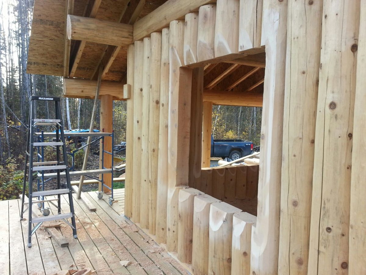 Canadiana Vertical Log Cabins - Log & Timber Works